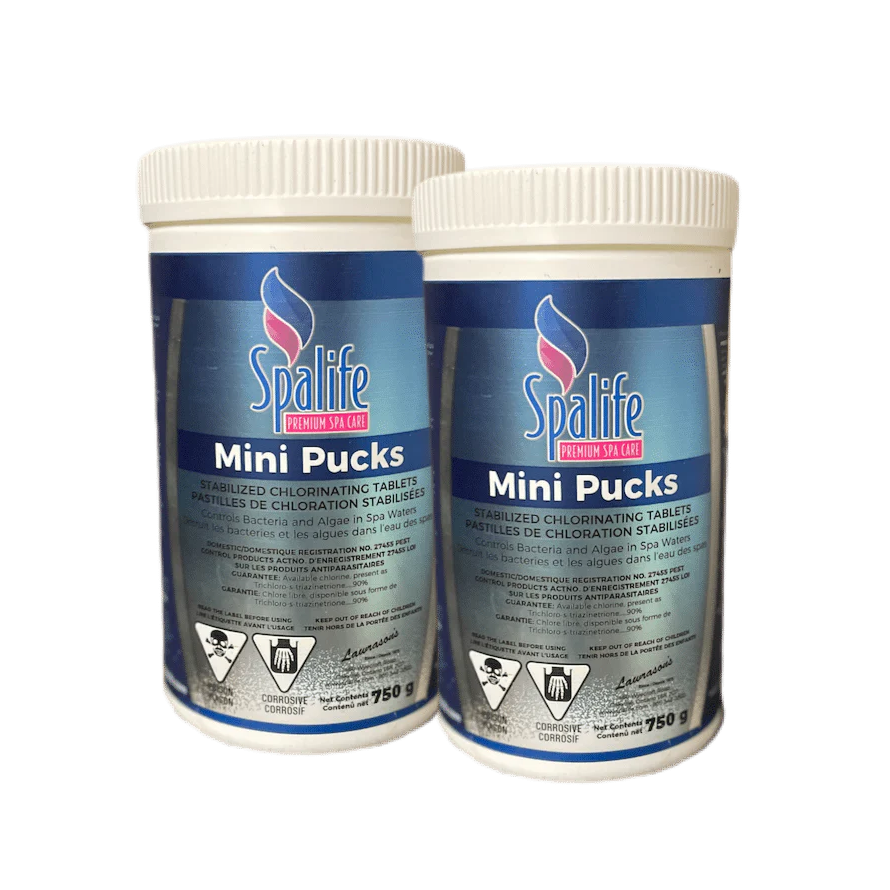 Spa Life Mini Chlorine Tabs Pucks 2 x 750g | Pool Store Canada